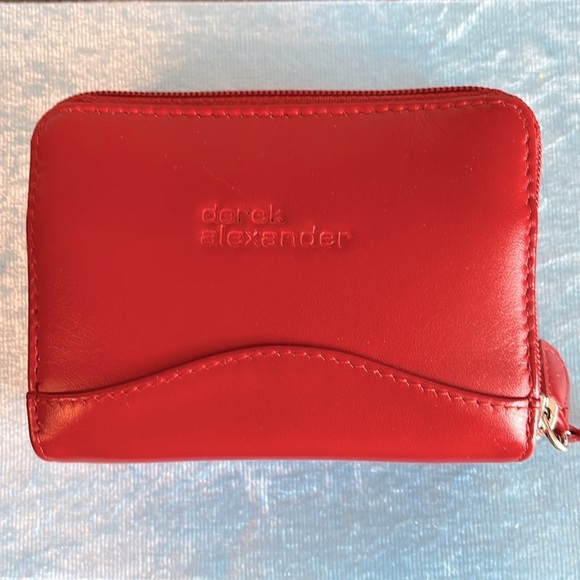 derek alexander | Bags | Brand New Derek Alexander Leather Red Credit ...